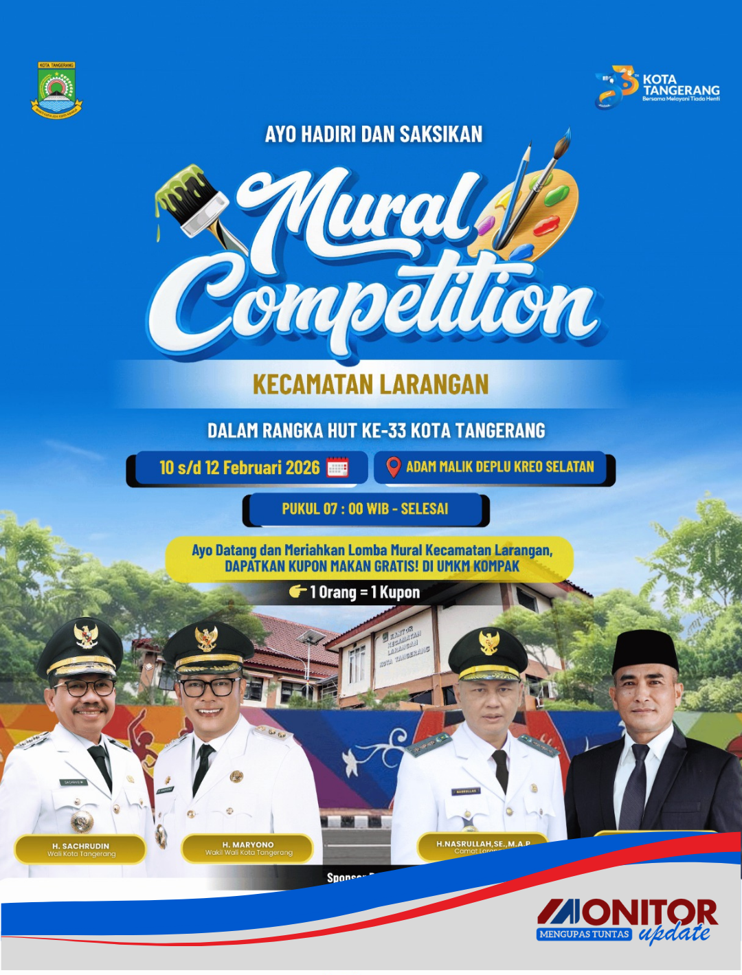 Hari Jadi Kota Tangerang ke- 33: Kecamatan Larangan Gelar Lomba Mural ...